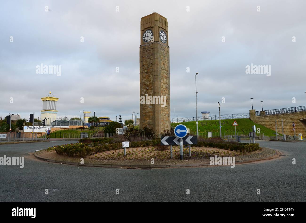 Rhyl, Denbighshire; UK: Dec 25, 2021: A general street scene showing ...
