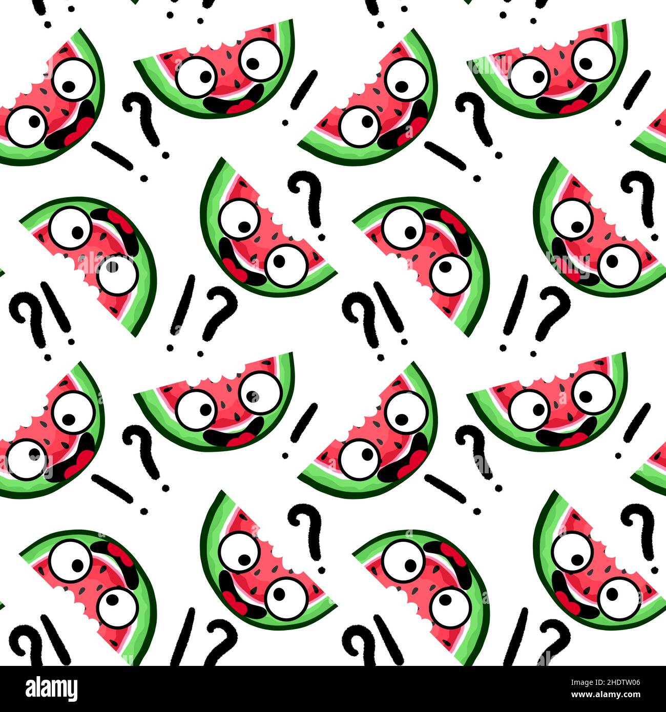 Summer seamless watermelon pattern for fabrics and textiles and ...