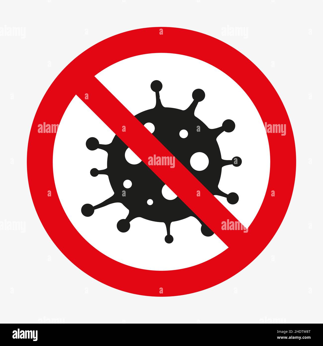 Vector sign of a sign of crossed circle and virus Stock Vector Image ...