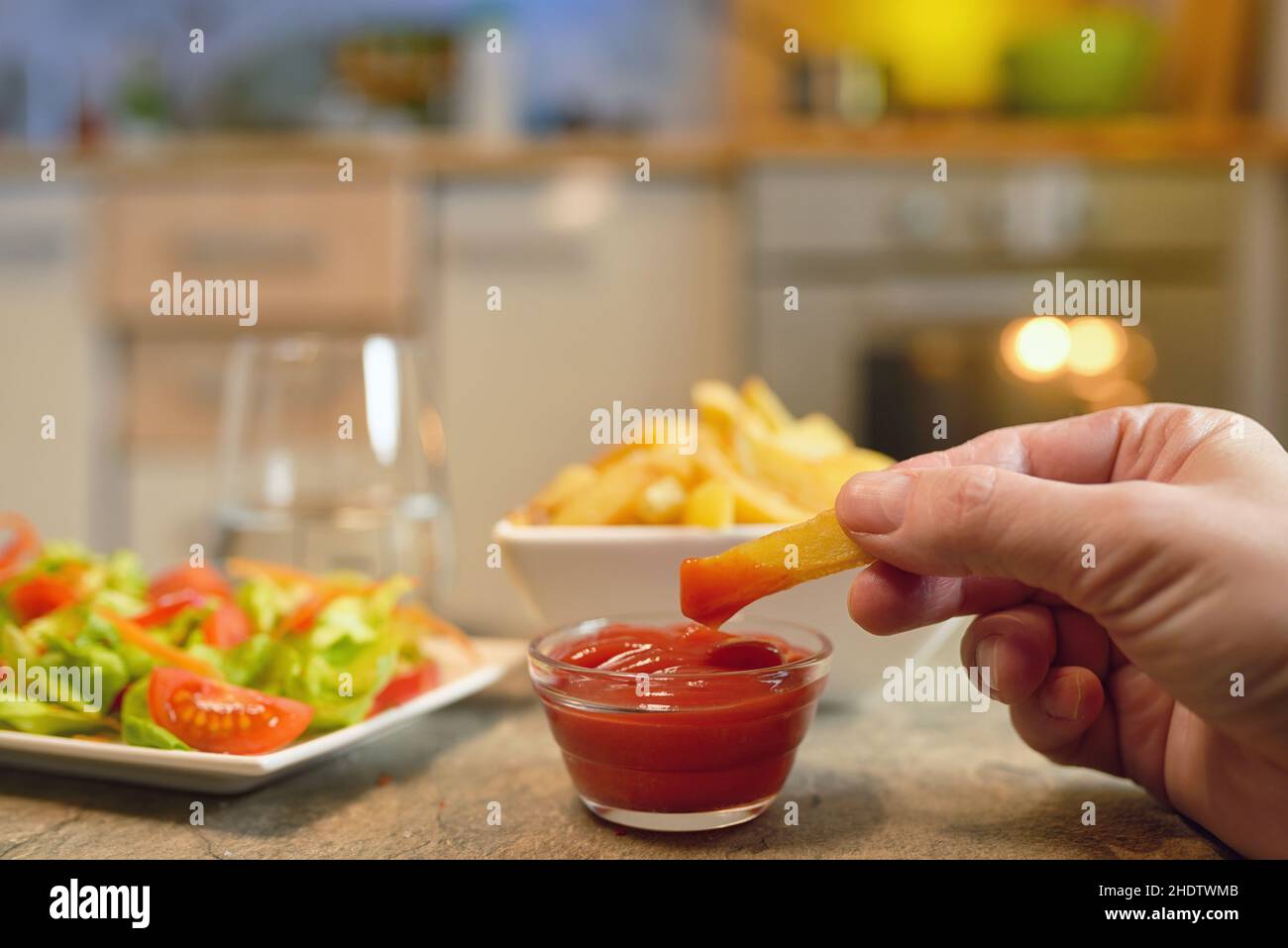 french fries, dinner, pommes, dinners Stock Photo - Alamy