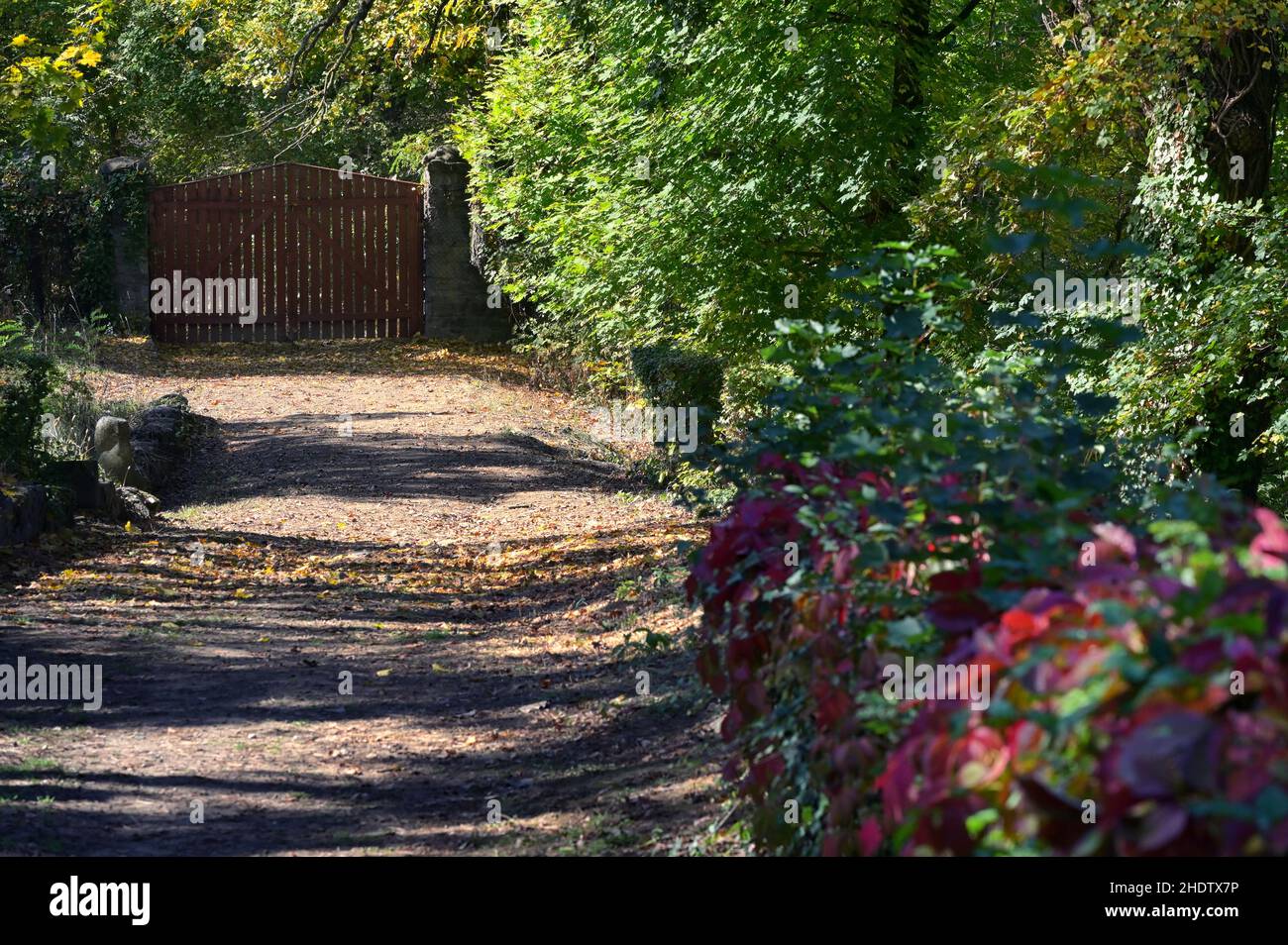 footpath, garden gate, footpaths, garden gates Stock Photo - Alamy