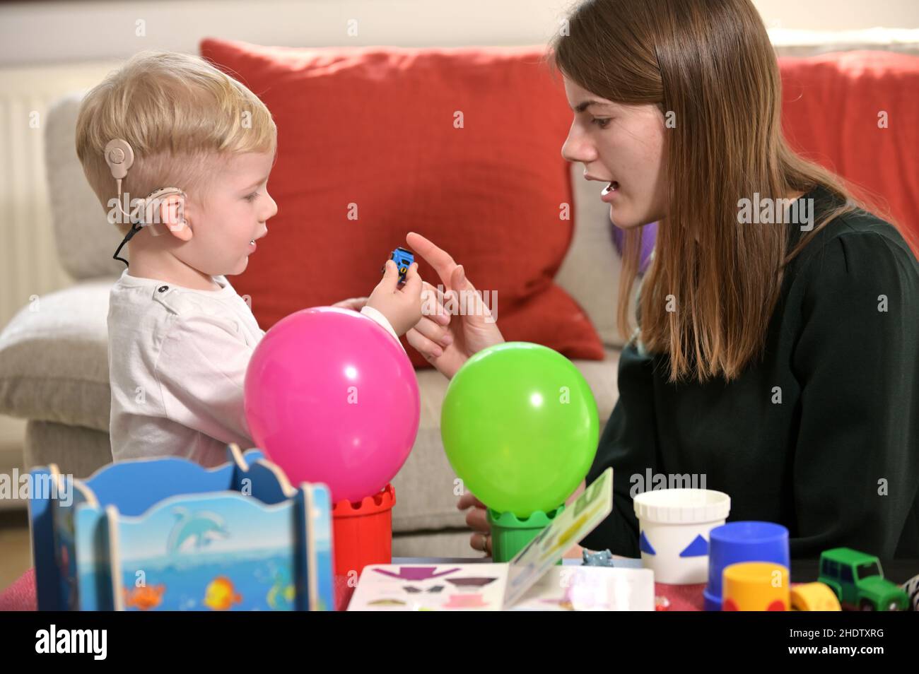 playing, deaf, play, deafs Stock Photo - Alamy