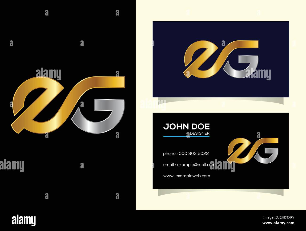 Initial Letter E G Logo Design Vector. Graphic Alphabet Symbol For ...