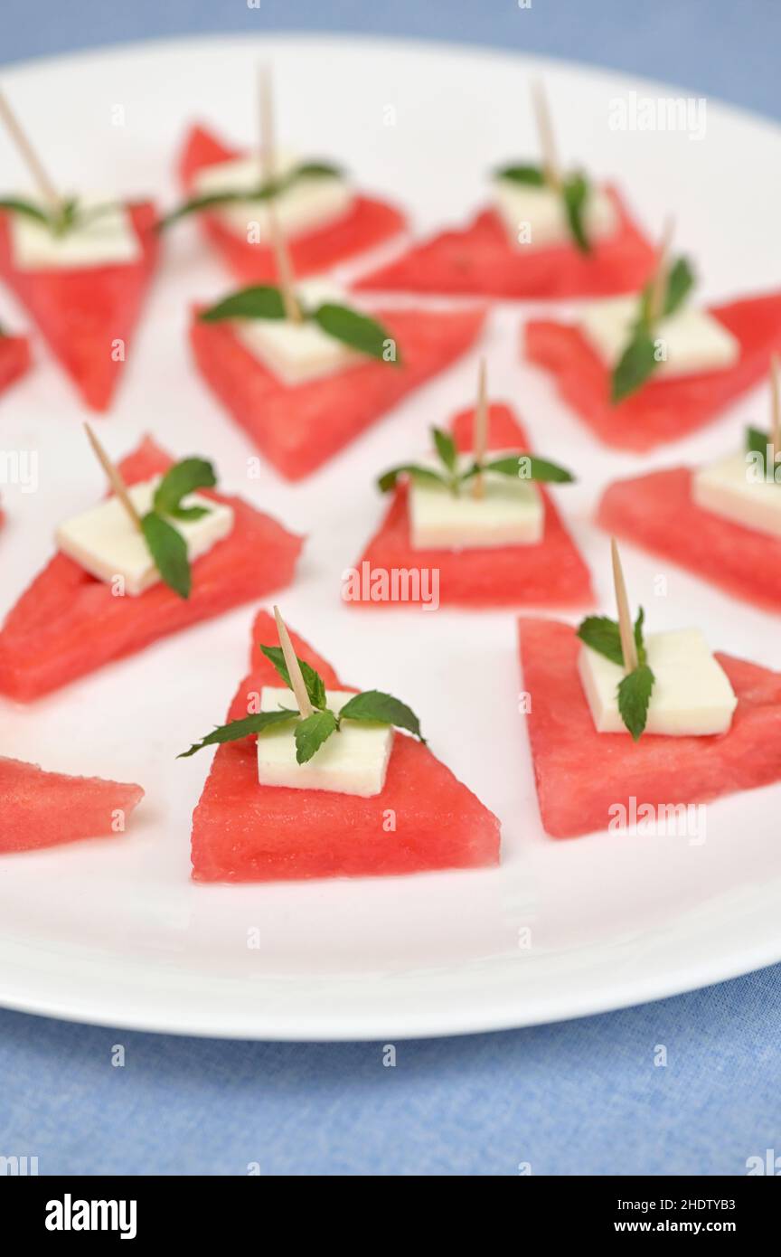 finger food, watermelon, finger foods, watermelons Stock Photo - Alamy