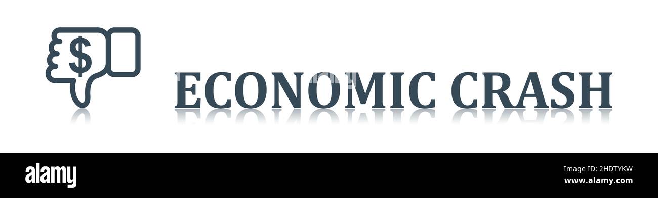 Illustration of an economic crash concept Stock Photo - Alamy