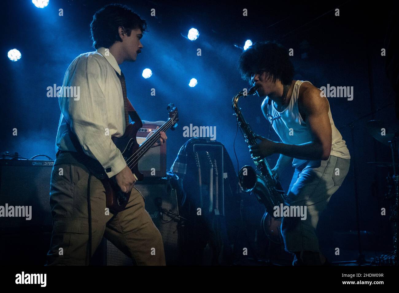 Copenhagen, Denmark. 06th, December 2021. The British band Black Midi ...