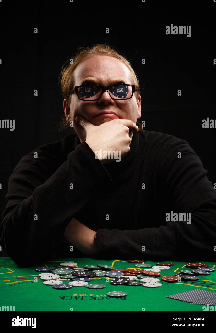 Only men poker hi-res stock photography and images - Alamy