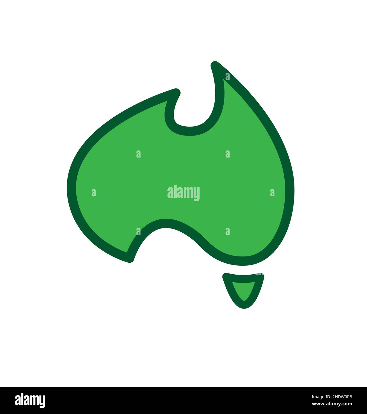 cute cartoon map outline of Australia simplified and stylised stylized ...