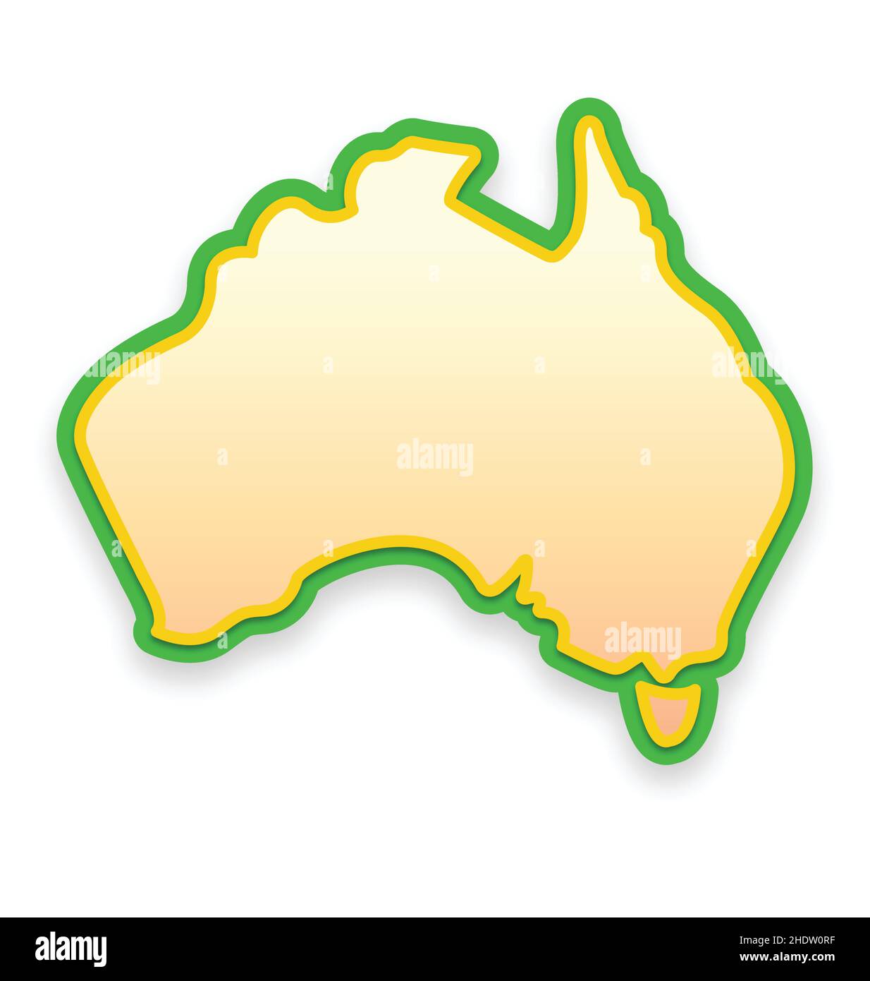 australia map shape simplified and stylized stylised vector isolated on ...