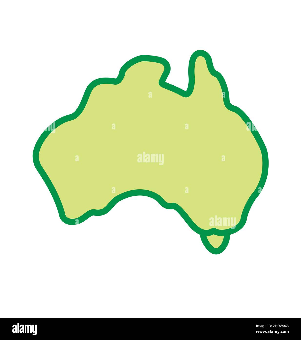 Map Outline of Australia Simplified and Stylised Stylized vector ...