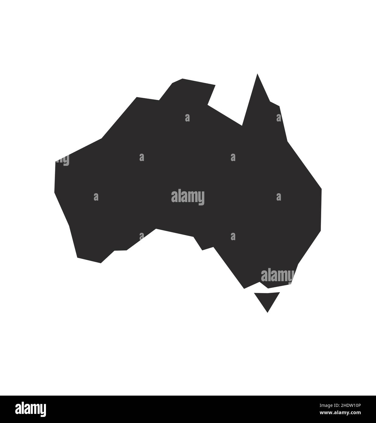 stylized stylised modern australia map simplified angled geometric ...