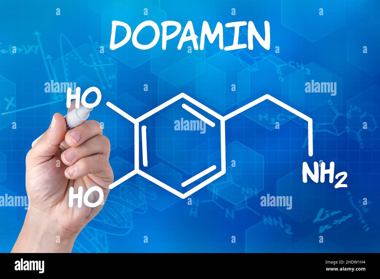 formula, dopamin, happiness hormone, formulas Stock Photo - Alamy