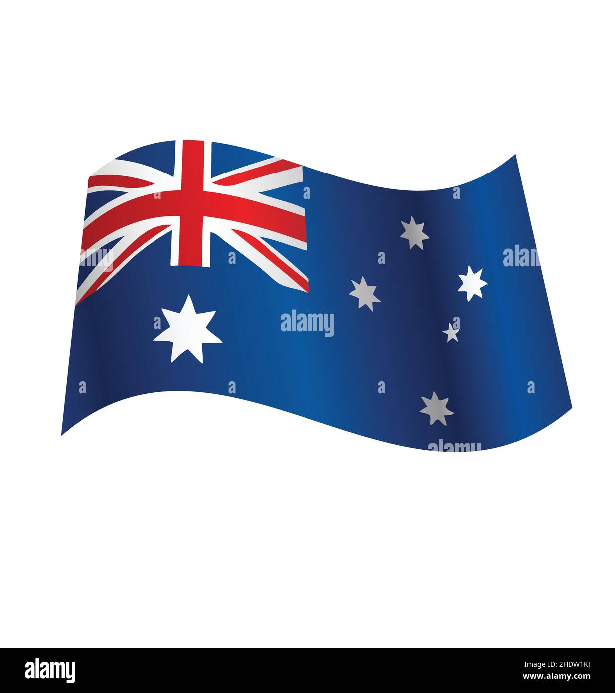 Flying Australian Flag Of Australia Vector Isolated On White Background Stock Vector Image And Art