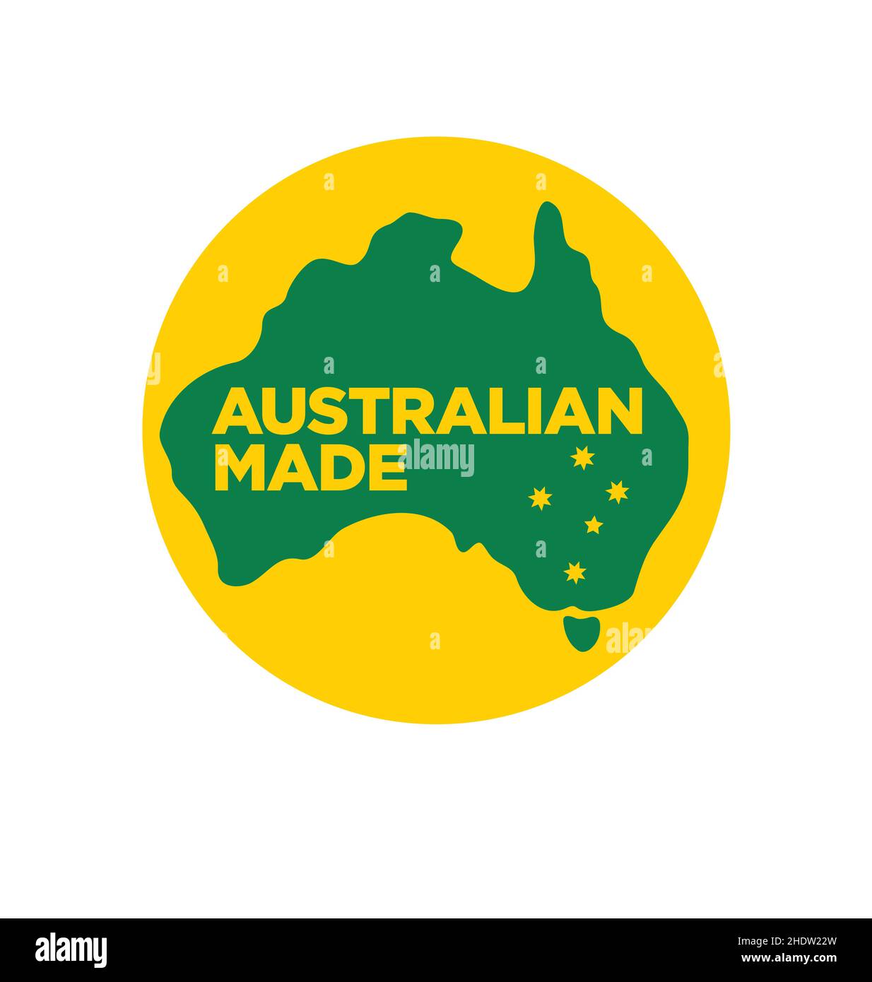 Australian made logo made in australia icon symbol sign green and gold ...
