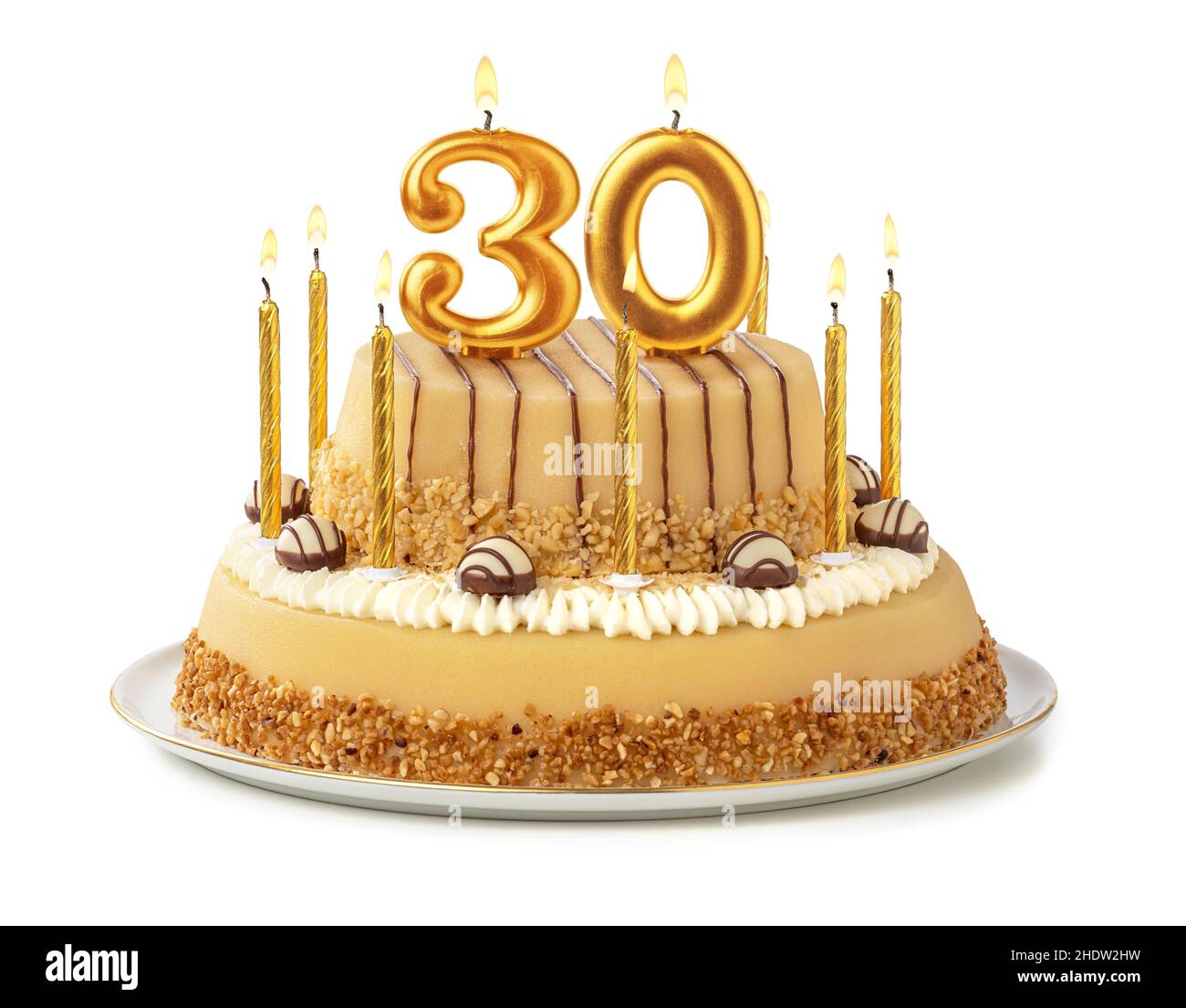 birthday cake, number 30, birthday cakes, 30, number thirty Stock Photo ...