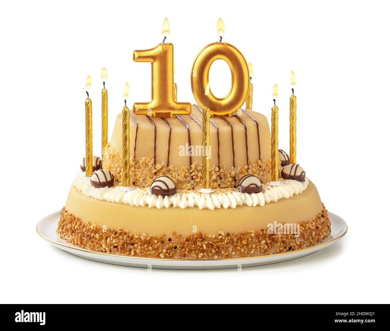10, birthday cake, ten, birthday cakes Stock Photo - Alamy