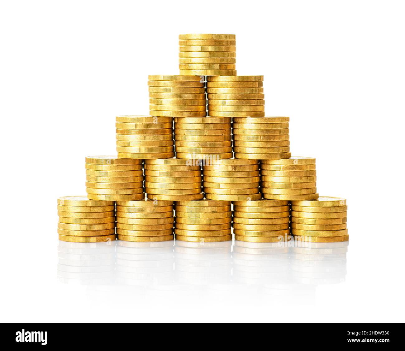 coins, pyramid shape, coin, pyramid shapes Stock Photo - Alamy