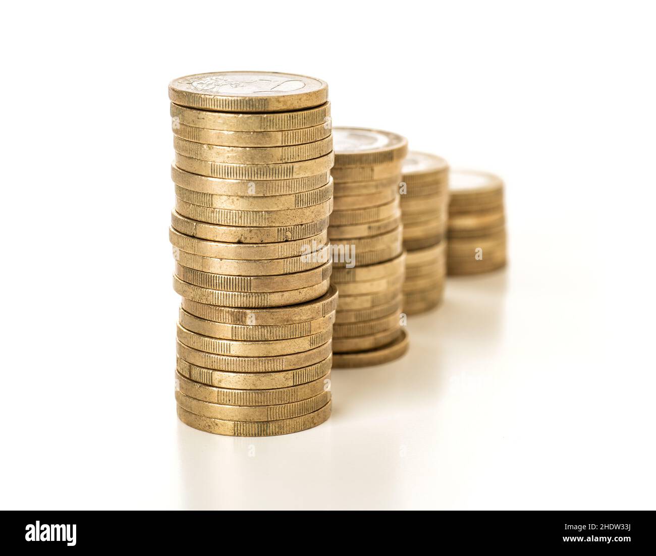 growth, coins, descending, growths, rise, coin Stock Photo - Alamy
