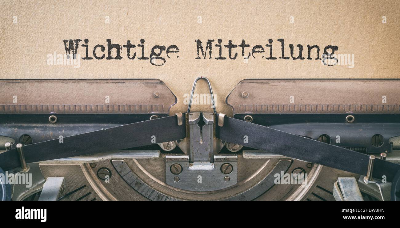 Mitteilung hi-res stock photography and images - Alamy