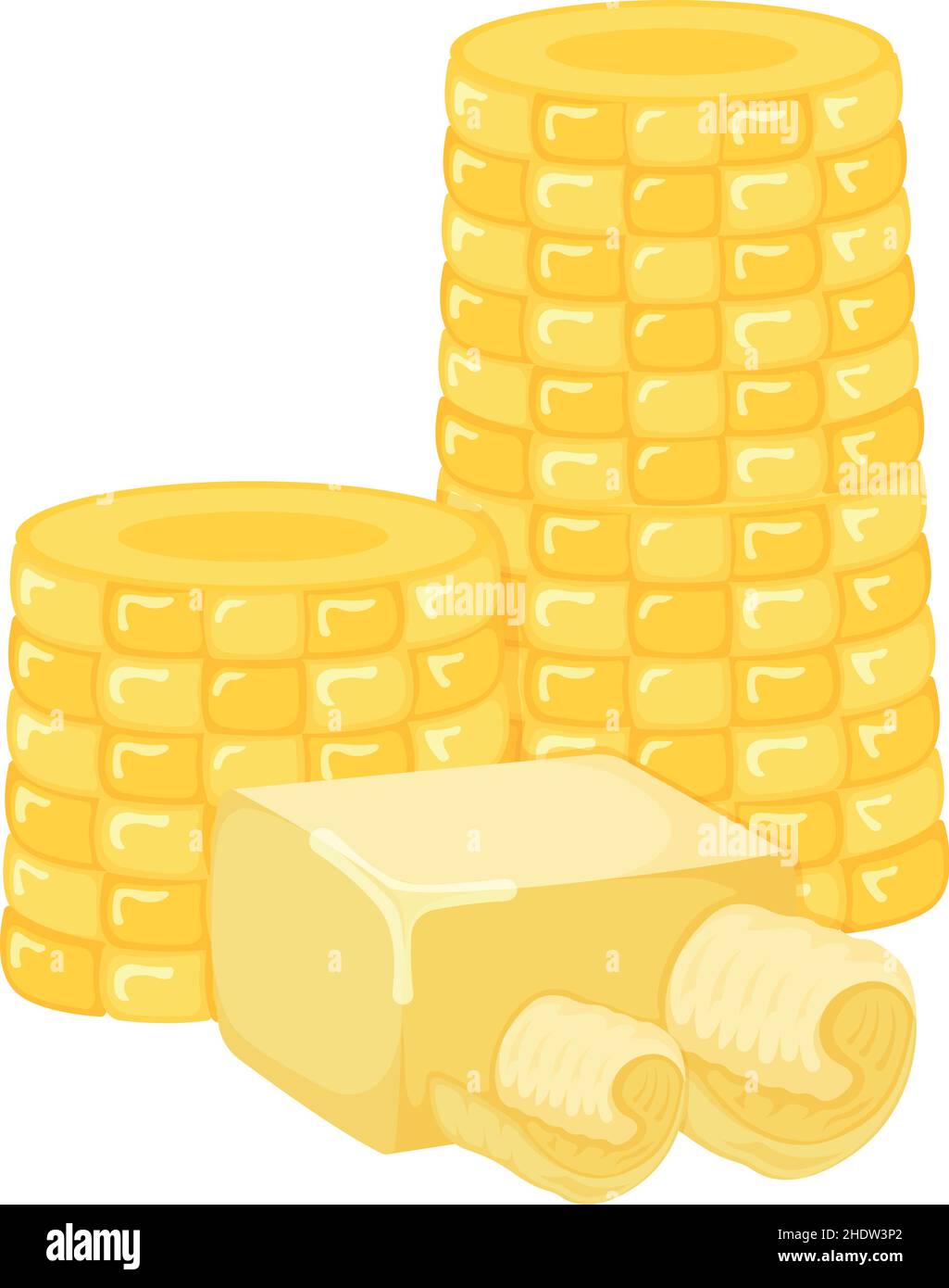 Ear of sweet corn with milk product natural ingredient butter ... Ear of sweet corn with milk product natural ingredient butter ...