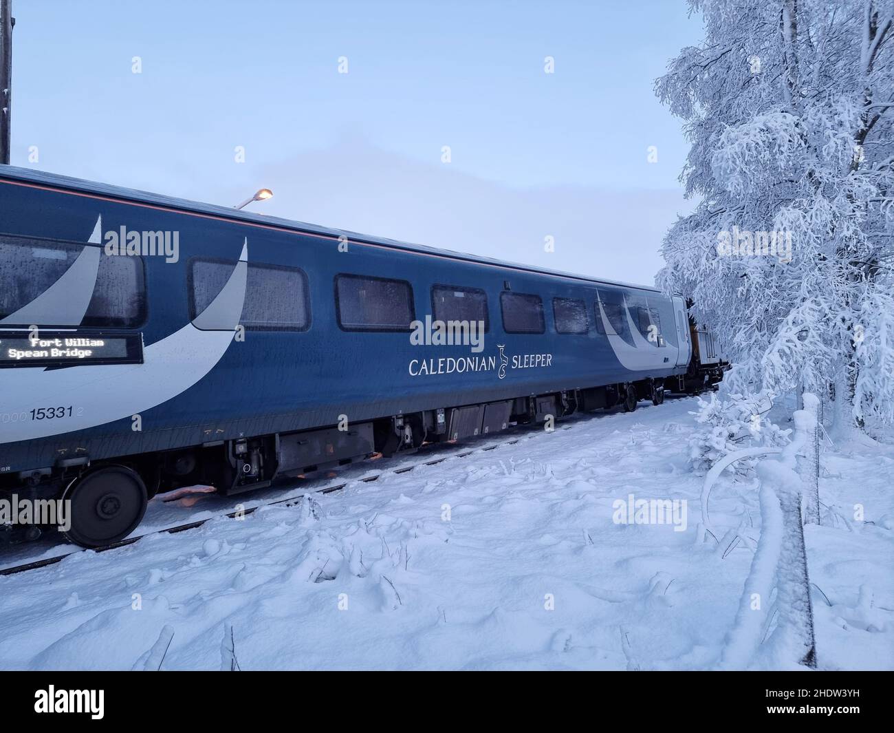 Caledonian train snow hi-res stock photography and images - Alamy