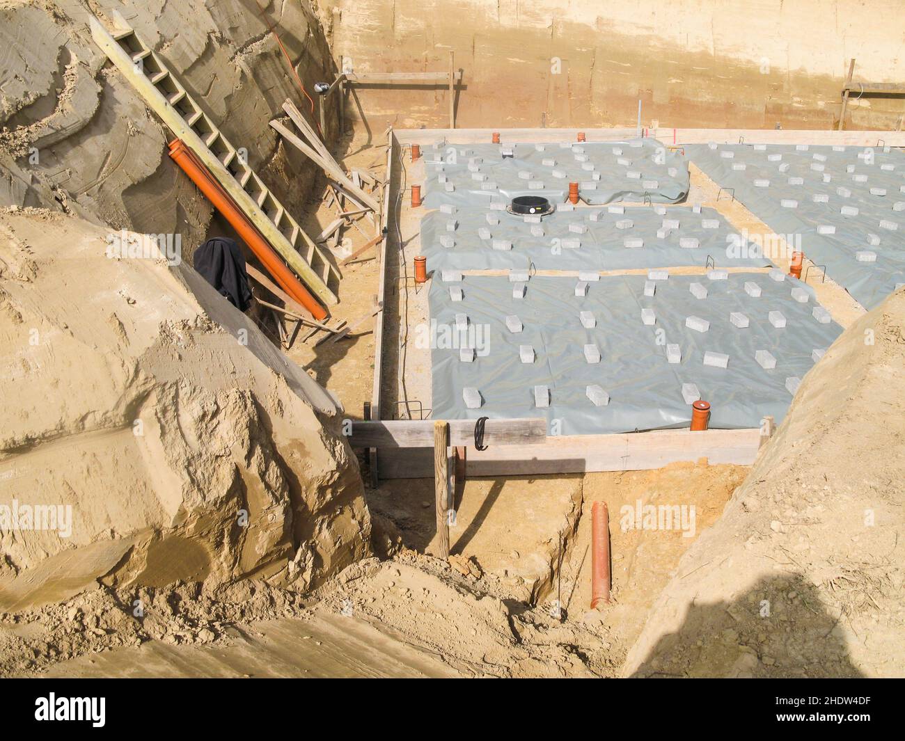foundation, pit, foundations, pits Stock Photo - Alamy