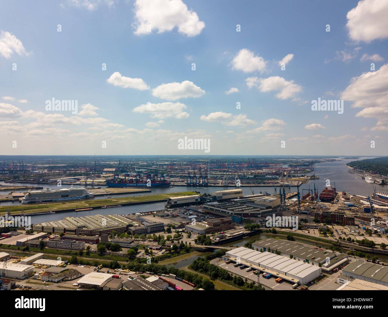 hamburg, container port, container ports Stock Photo - Alamy