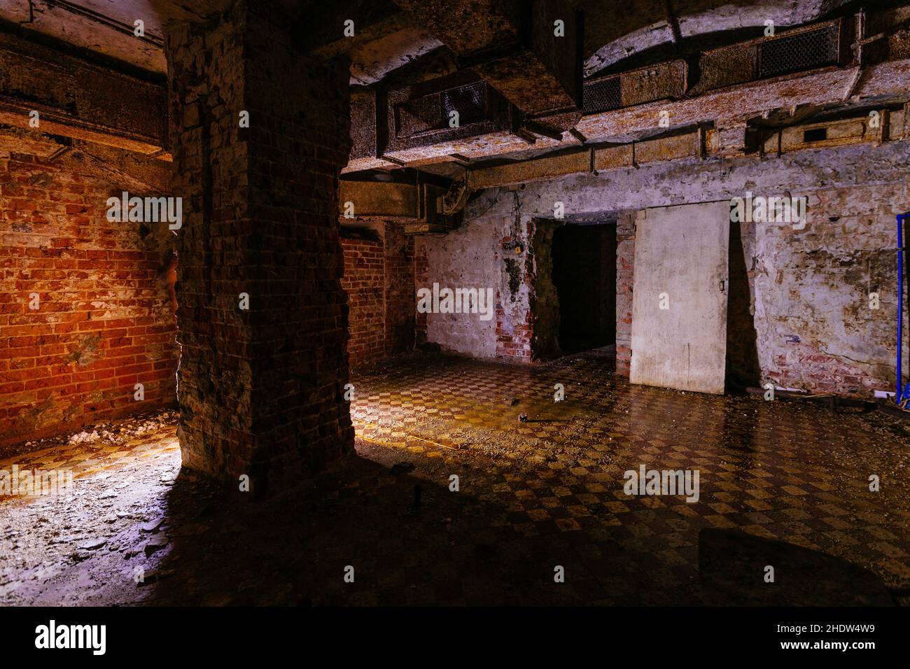 Dark creepy old abandoned basement under house Stock Photo - Alamy