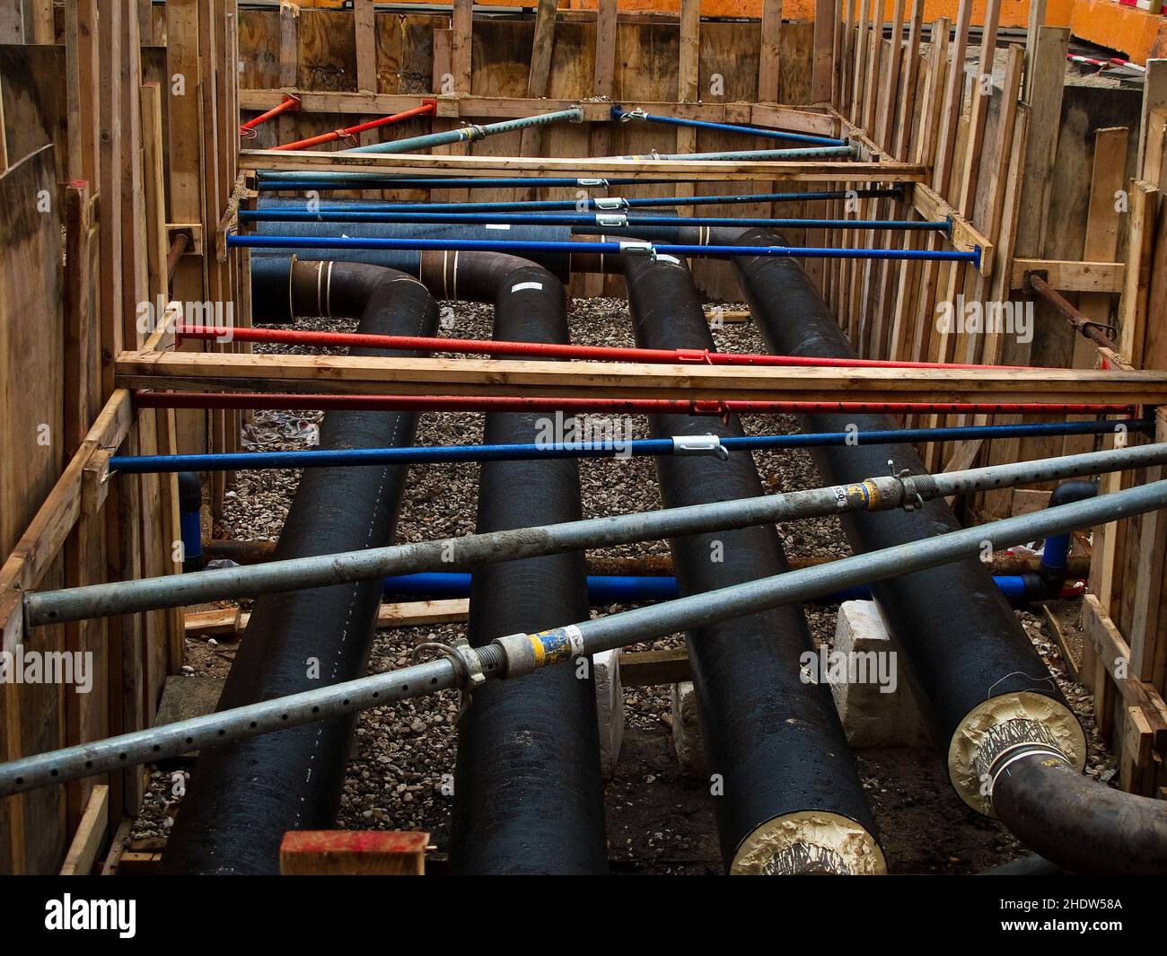 construction site, pipes, construction sites, site, sites, pipe Stock ...