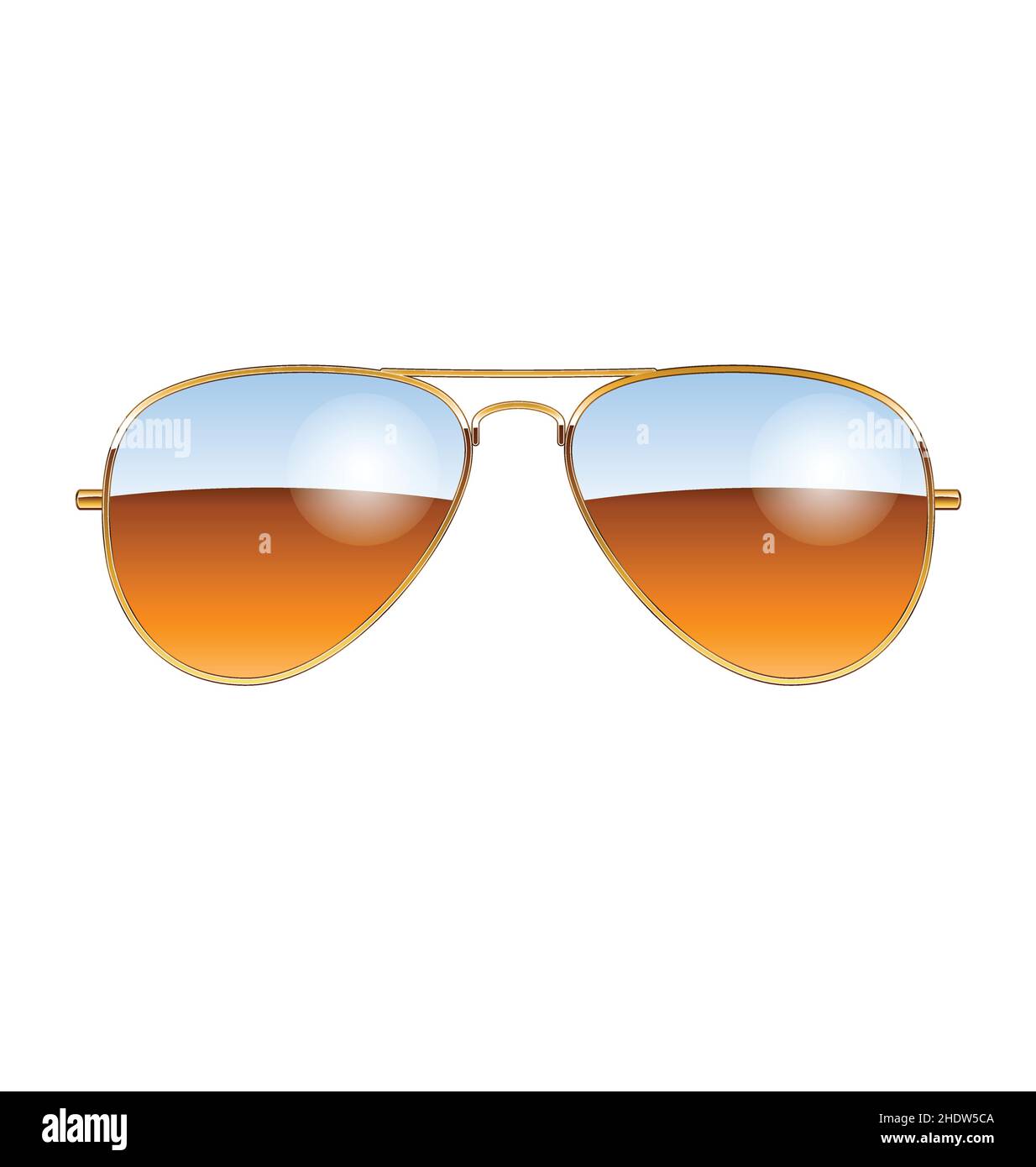 Cool desert chrome Aviator Sunglasses with green lenses and gold frames ...