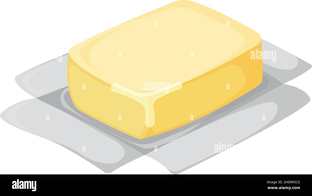 Milk product natural ingredient butter or margarine icon, concept ...
