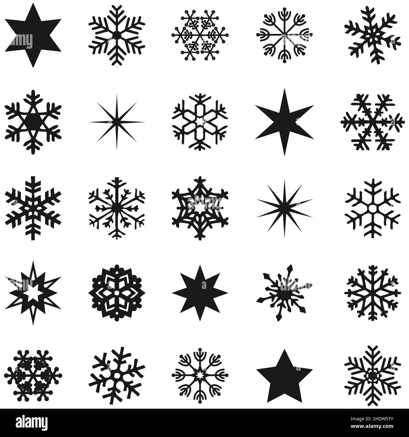 illustration, stars, snowflake, illustrations, star, snowflakes Stock ...