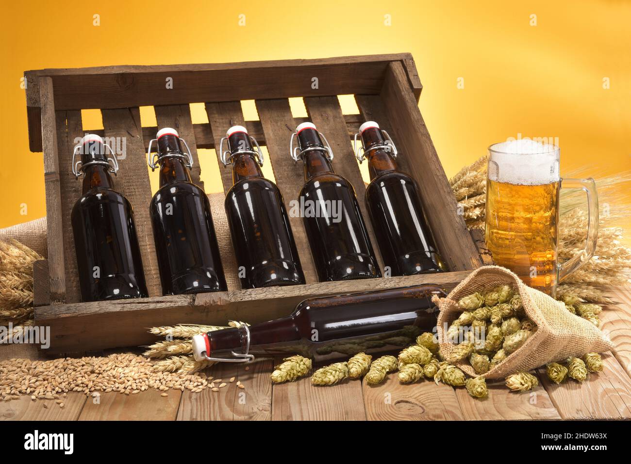 Beer bottles in bag hi-res stock photography and images - Alamy