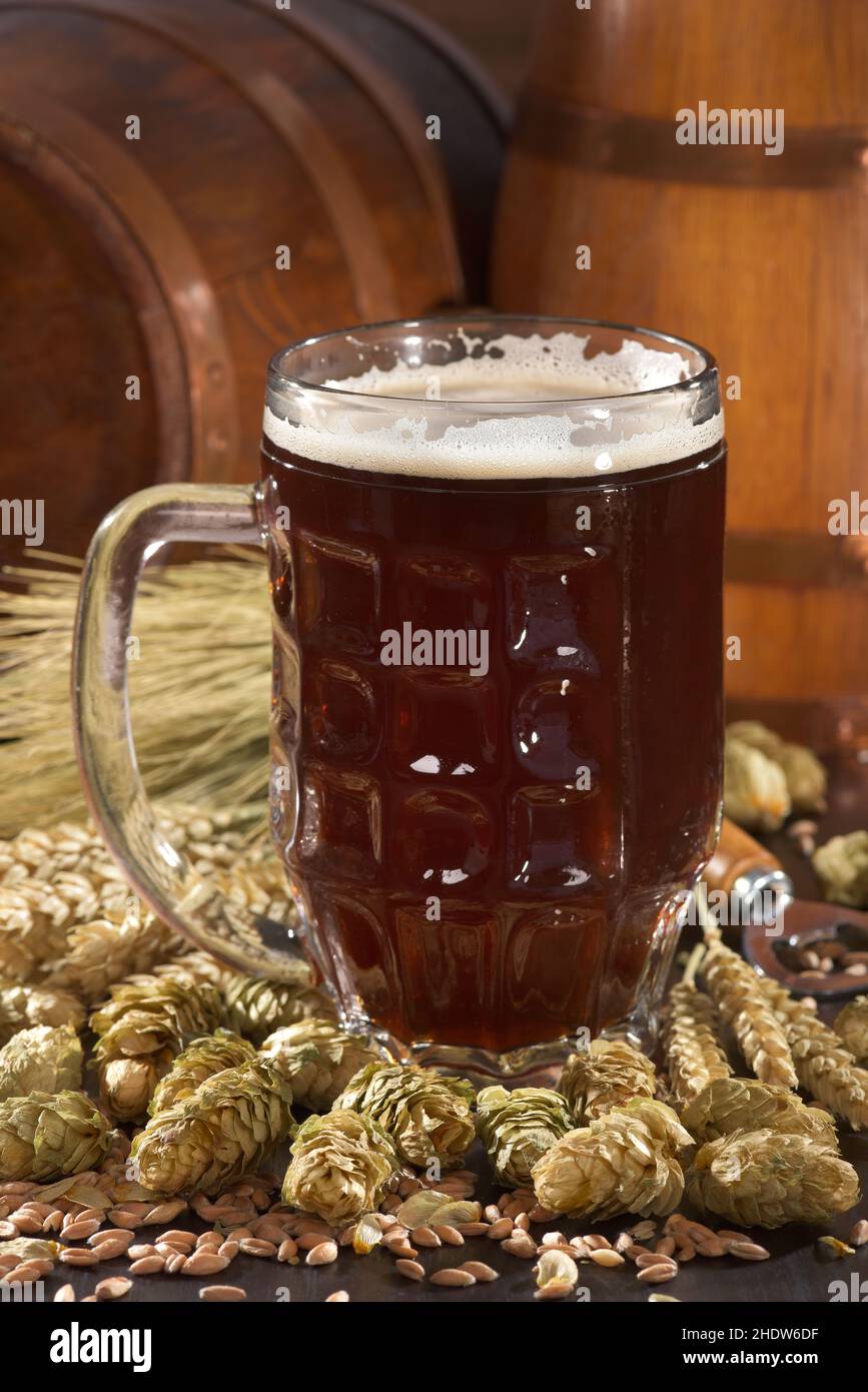 wheat beer, dark, wheat beers Stock Photo - Alamy