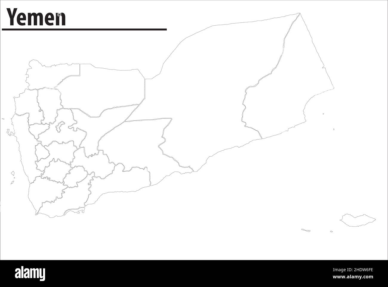Map Of Yemen Stock Vector Images - Alamy