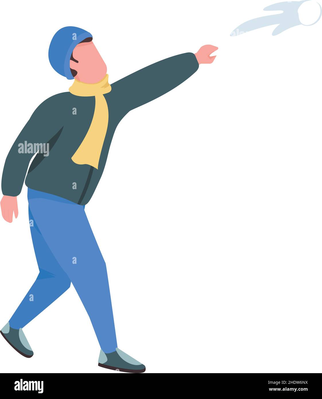 Snowball fight cartoon illustration hi-res stock photography and images ...