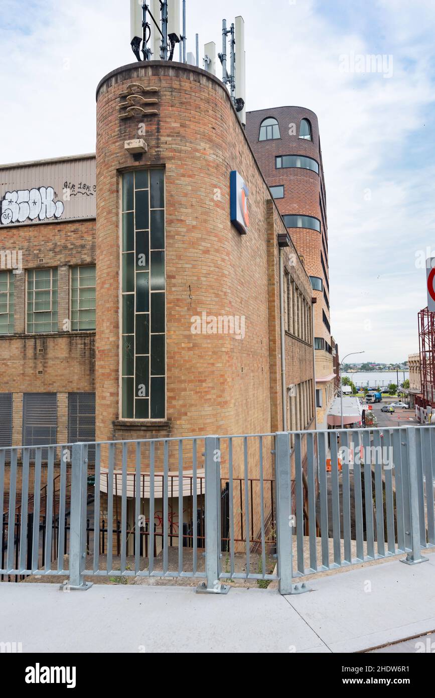 A section of the 1930's built Telstra telephone exchange building with ...
