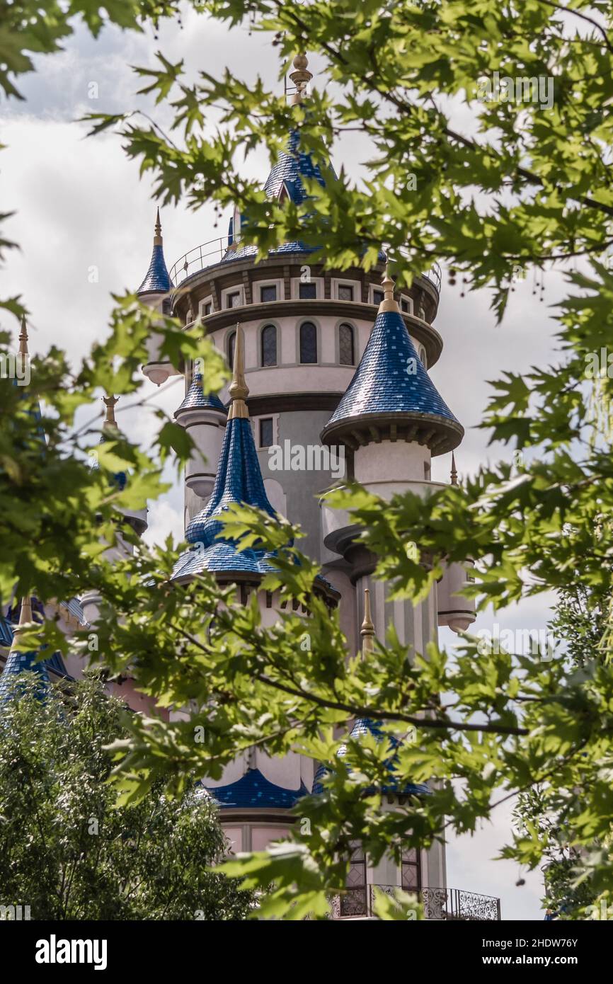 fairytale castle, sazova park, fairytale castles Stock Photo - Alamy