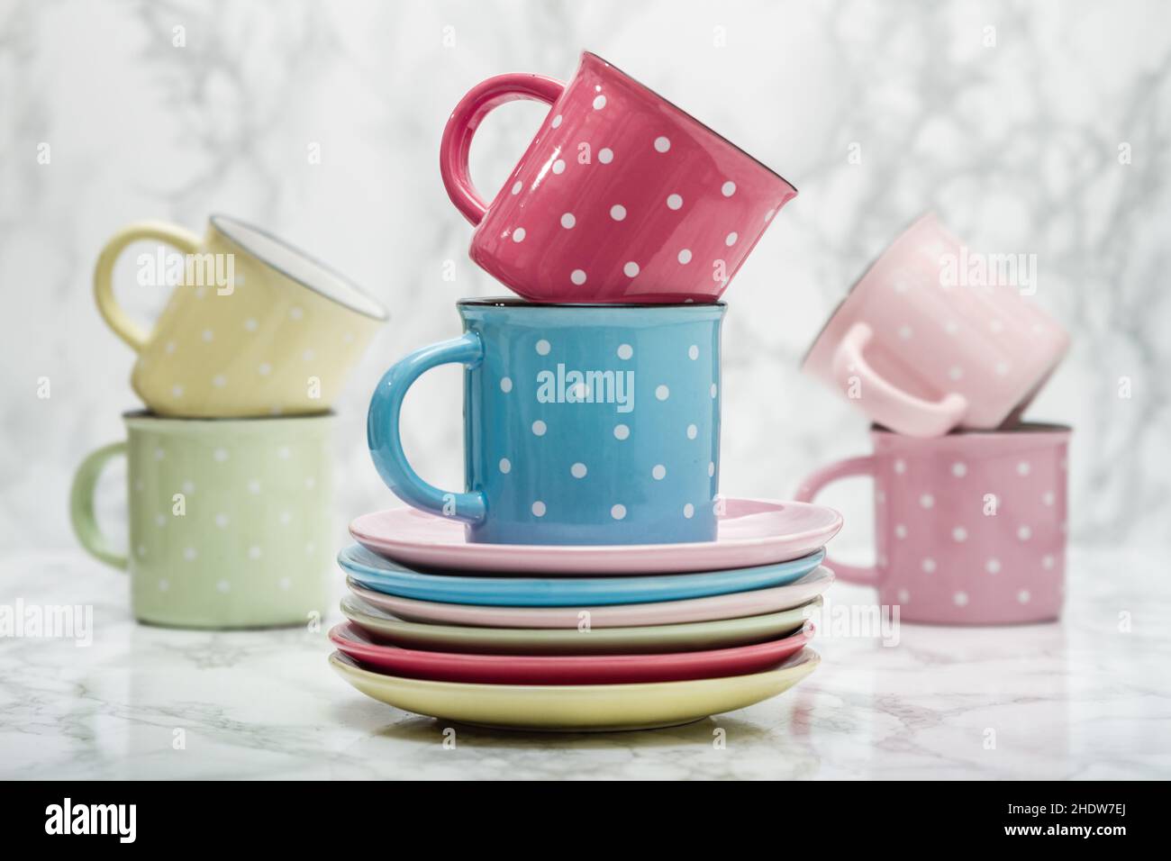 Spotted tea cups hi-res stock photography and images - Alamy