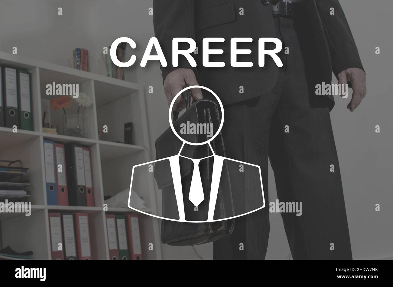 Career concept illustrated by a picture on background Stock Photo - Alamy