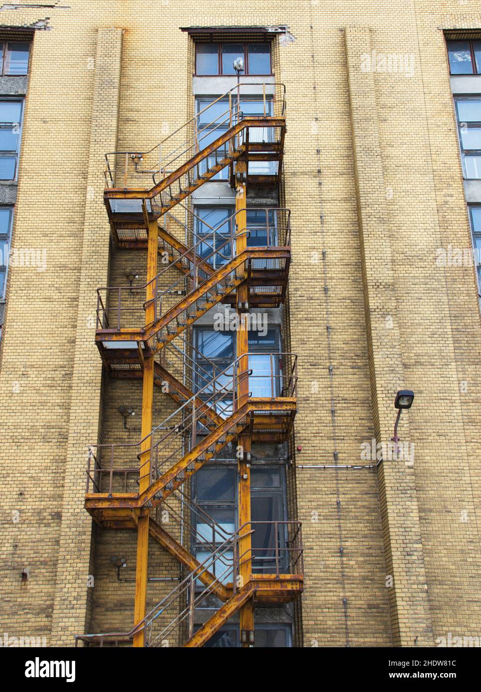 fire escape, factory building, fire escapes, factory workshop Stock ...