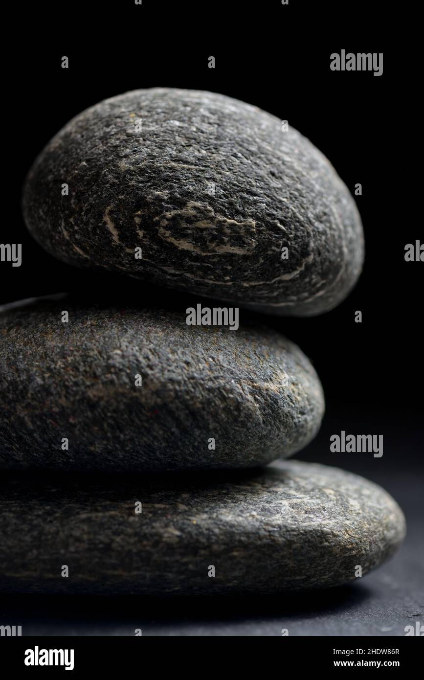 pebble, stone pile, pebbles, stone piles Stock Photo - Alamy