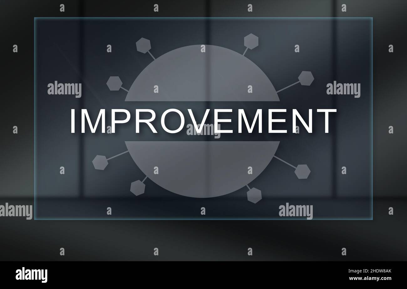 Improvement concept on dark background Stock Photo - Alamy