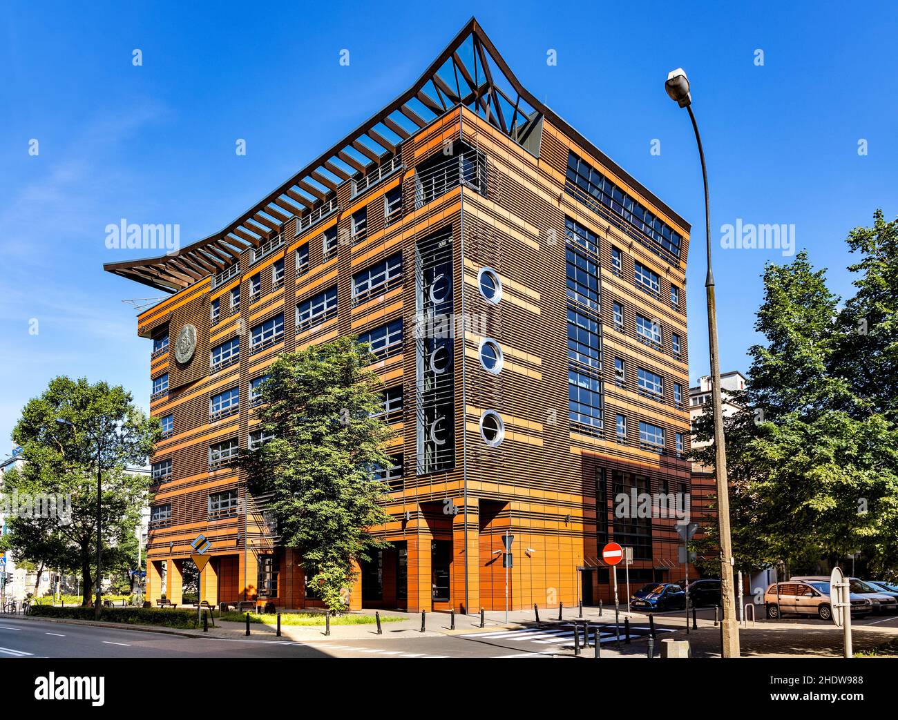 Warsaw, Poland - July 11, 2021: Modern Warsaw School of Economics SGH ...