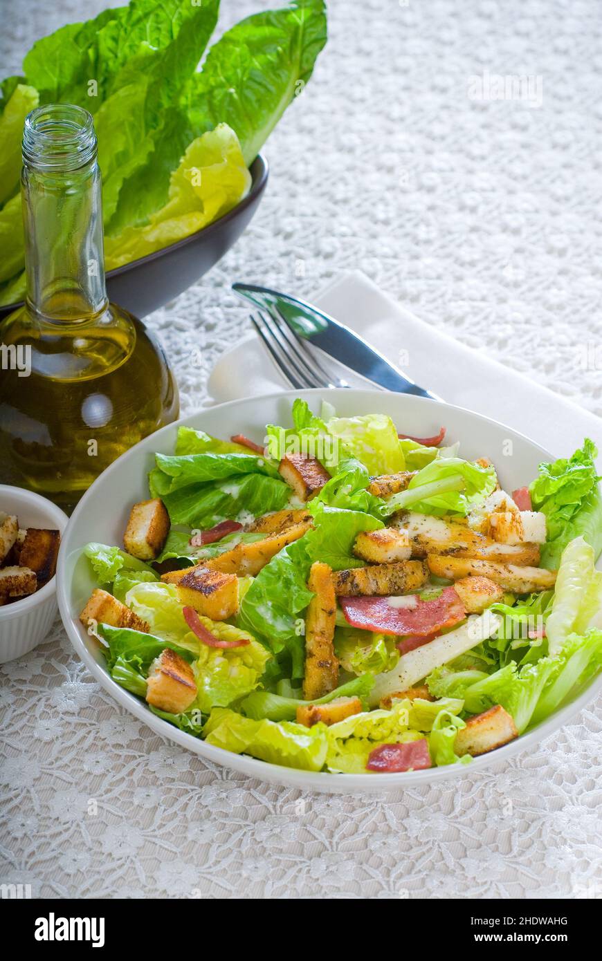 salad, caesar salad, low fat, salads, caesar salads Stock Photo - Alamy