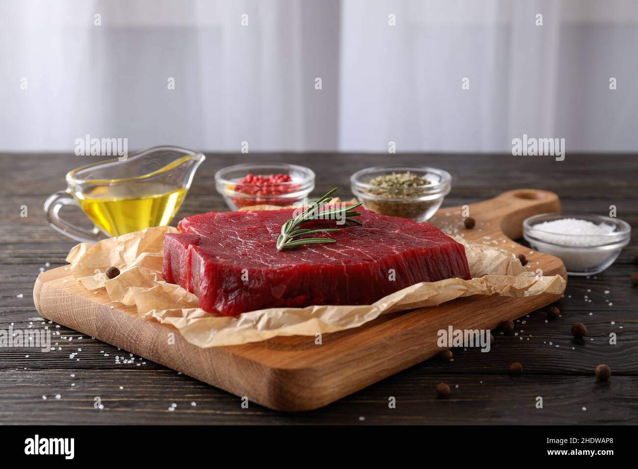 Raw steak close up hi-res stock photography and images - Alamy