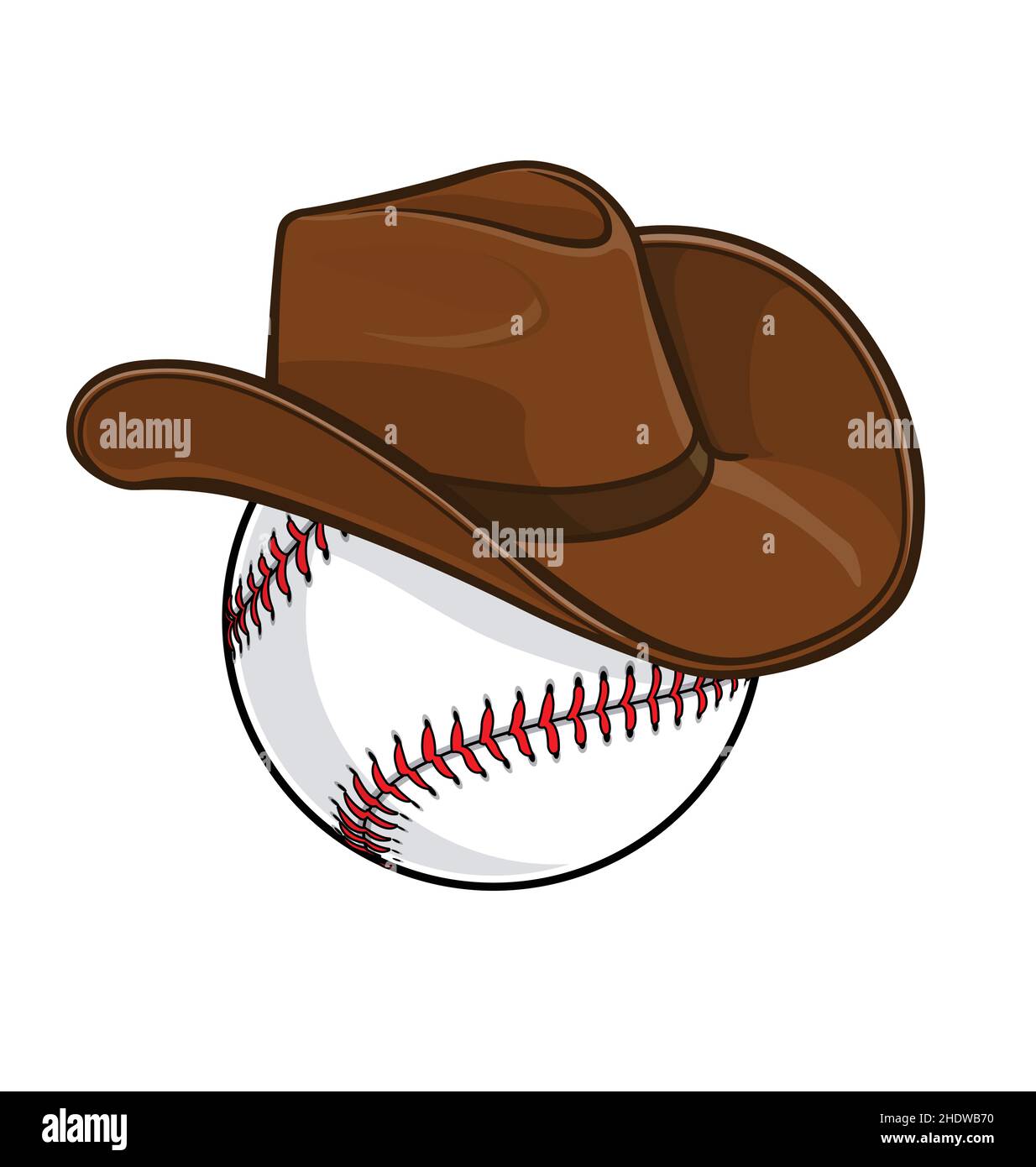 simple classic baseball wearing bworn cowboy stetson hat tshirt graphic ...