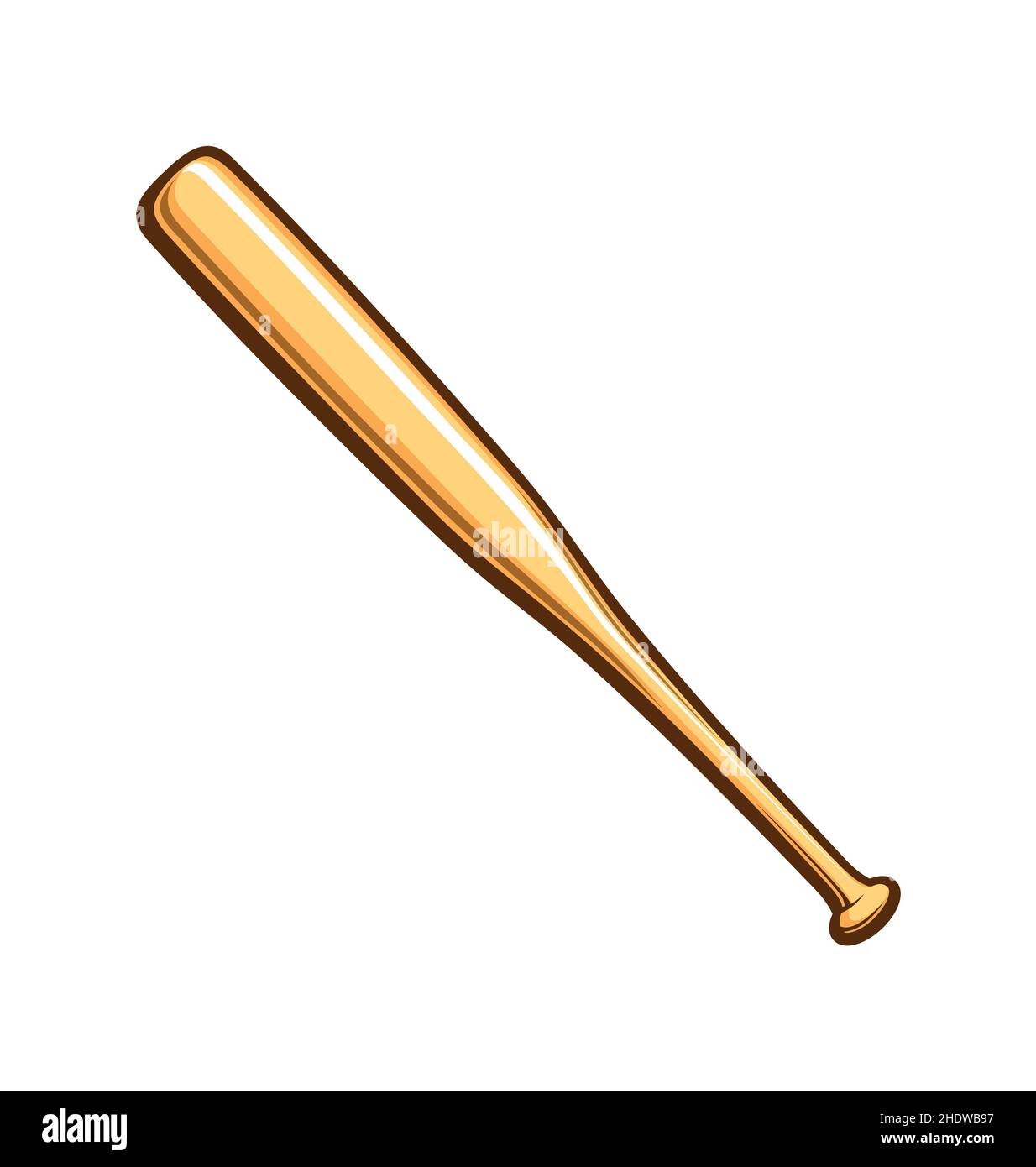 Wooden Baseball Bat Vector
