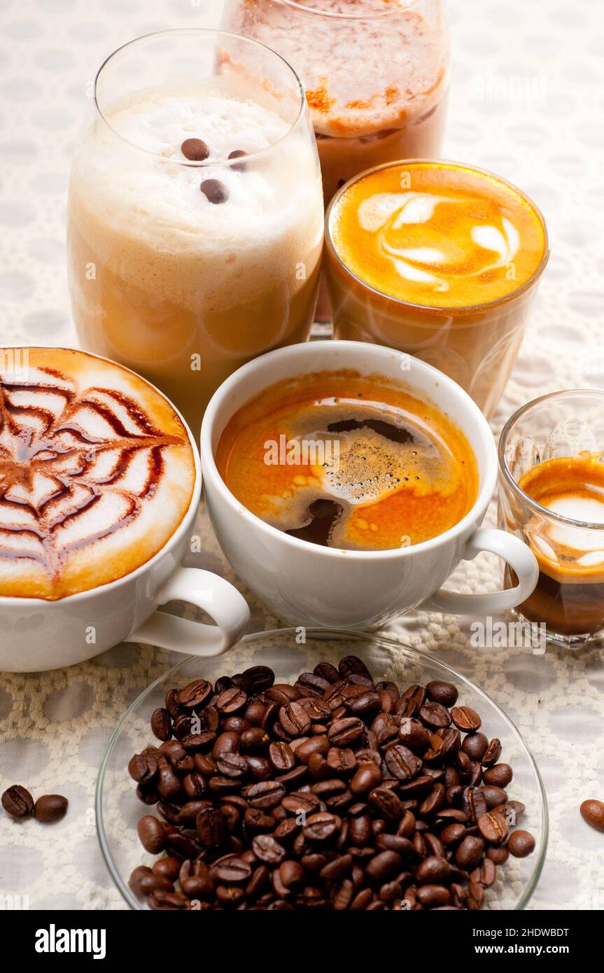 Coffee variants hi-res stock photography and images - Alamy
