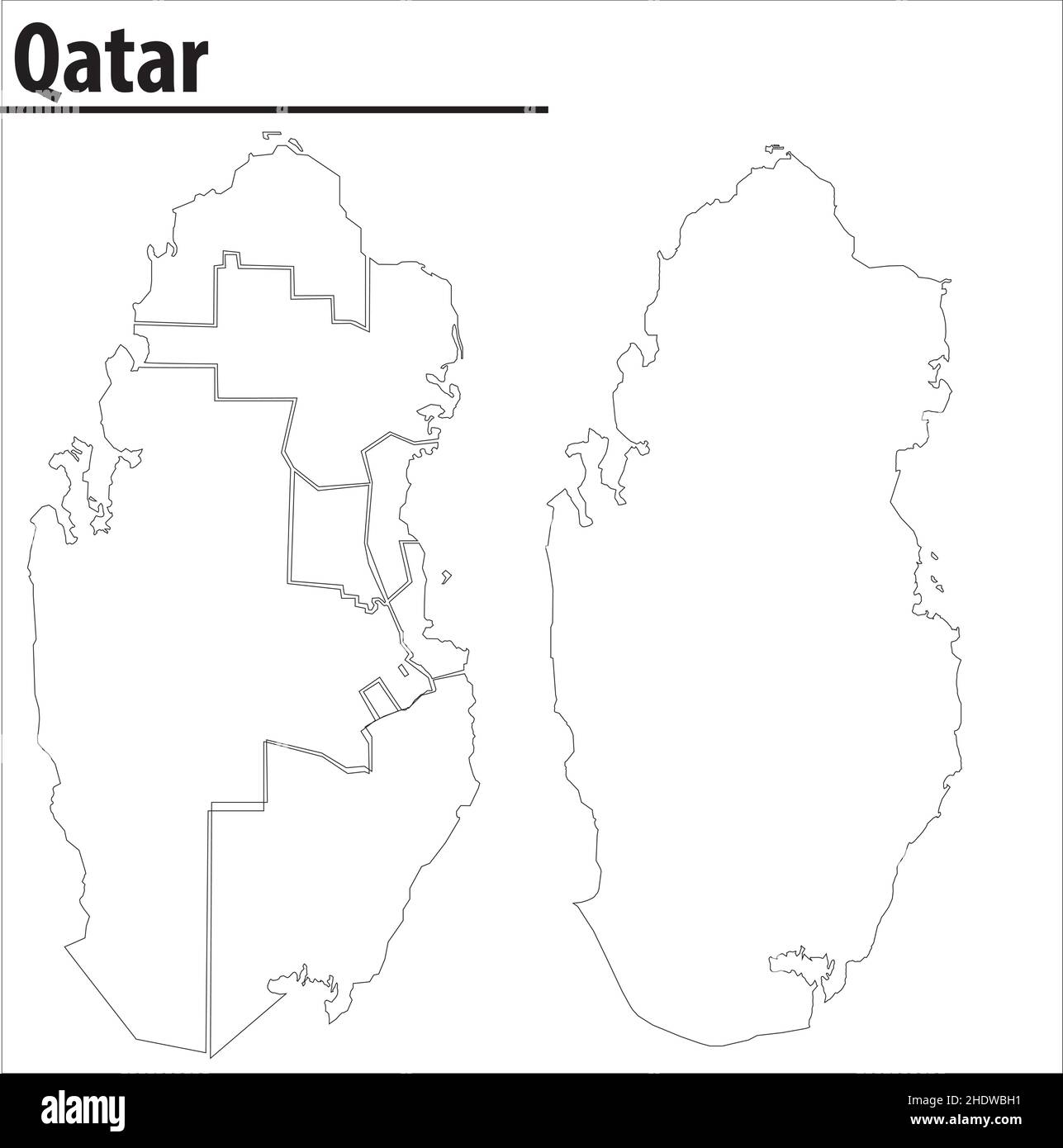 Map qatar details hi-res stock photography and images - Alamy